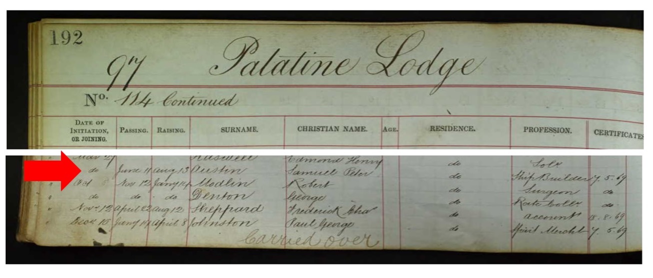 Samuel Peter Austin | Sunderland Freemasons | Palatine Lodge No. 97 ...
